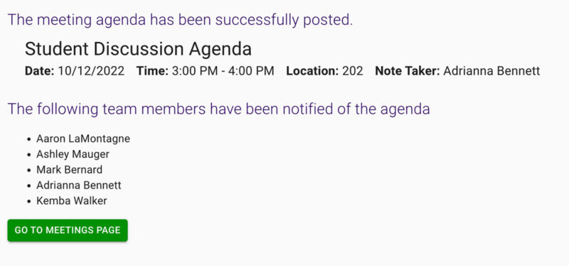 A Sample Agenda for a Teachers' Meeting - Team Agendas